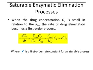 Non linear Pharmacokinetics | PDF
