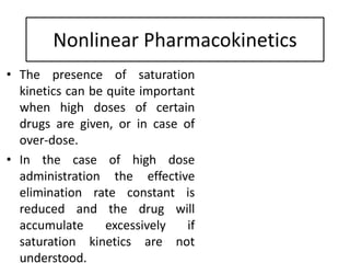 Non linear Pharmacokinetics | PDF