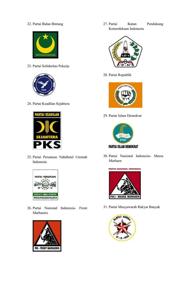 partai pemilu 1999 | DOCX