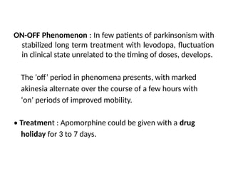 Parkinsonism disease and its clinical symptoms and management | PPTX