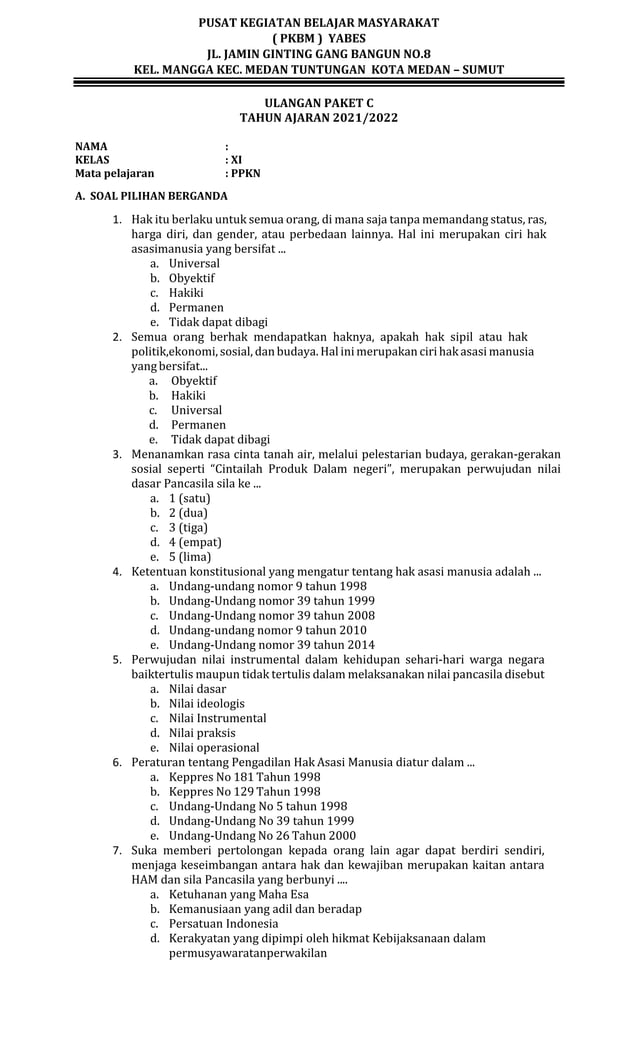 Pendidikan Kewarganegaraan dan Pancasila | PDF