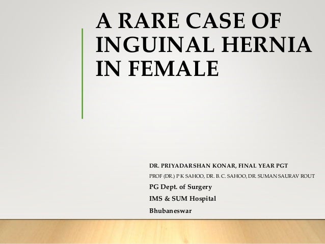 Female inguinal hernia - case presentation
