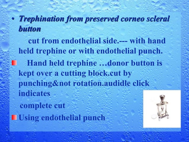 management of corneal scar, penetrating keratoplasty | PPT | Eye and ...