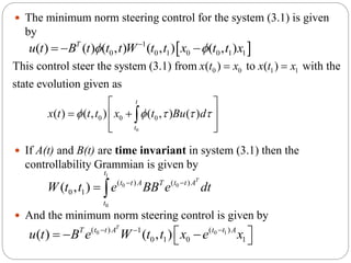 Controllability of Linear Dynamical System | PPTX