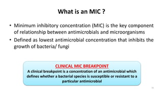 Pk pd analysis and mic interpretation in microbiological reports | PPTX
