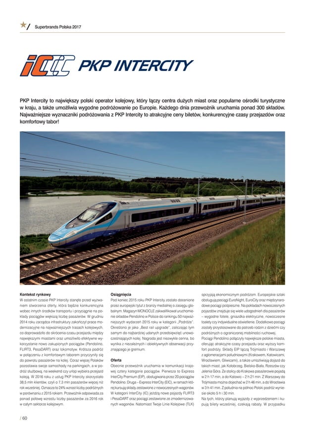 Case study marki PKP Intercity z Albumu Superbrands Polska 2017 | PDF