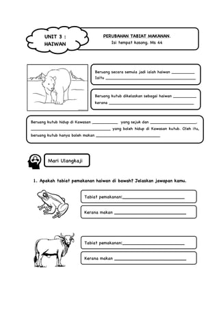 PKP SAINS TAHUN 3 HAIWAN.nnnnnnnnnnn pdf | PDF