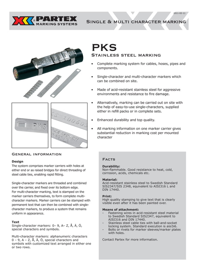 PKS Stainless Steel Marking | PDF