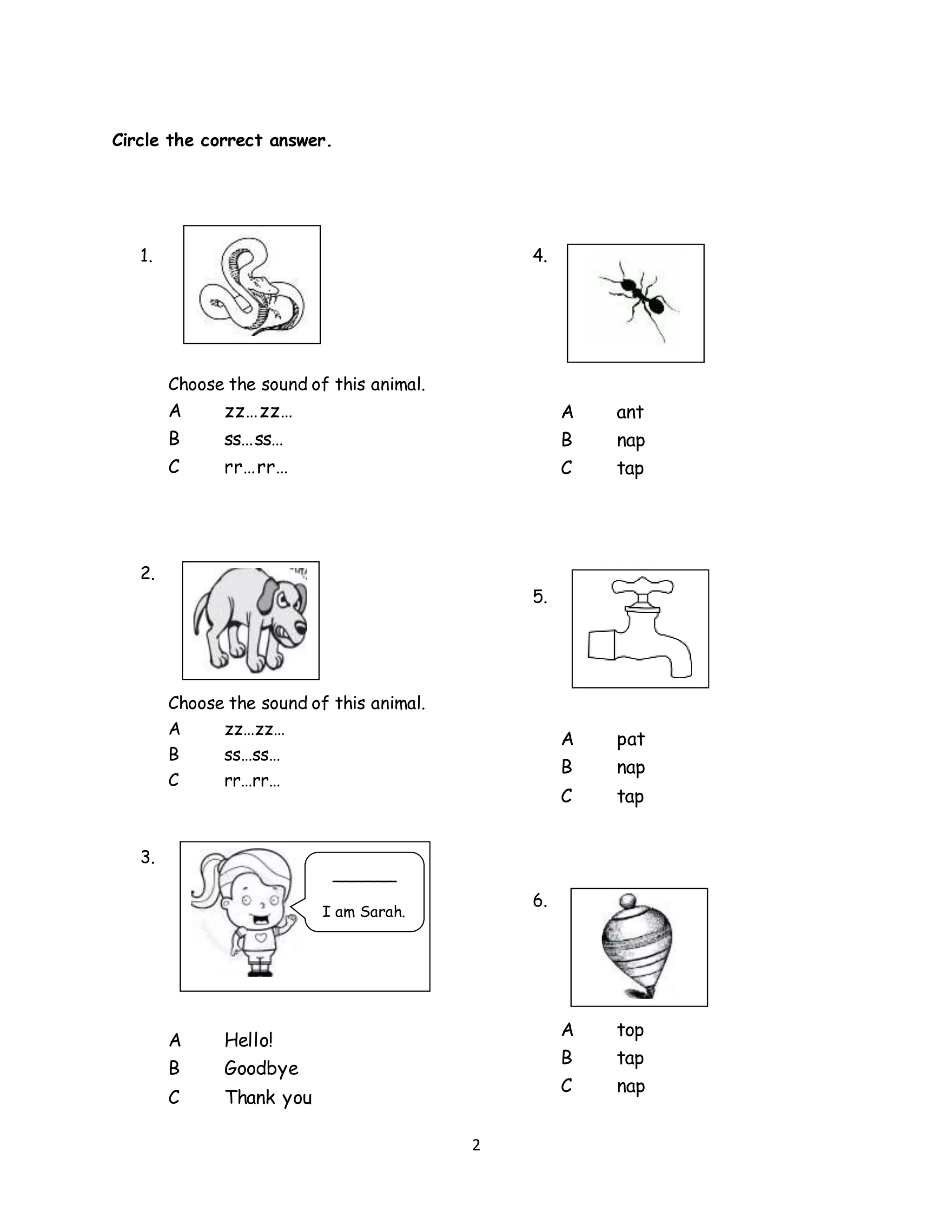 PKSR 1 English Year 1 (paper 1) | DOCX