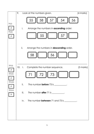 Mathematics Year 1 PKSR 1 Paper 2 2017 | PDF