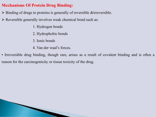 Drug Interactions and protein drug binding interactions | PDF