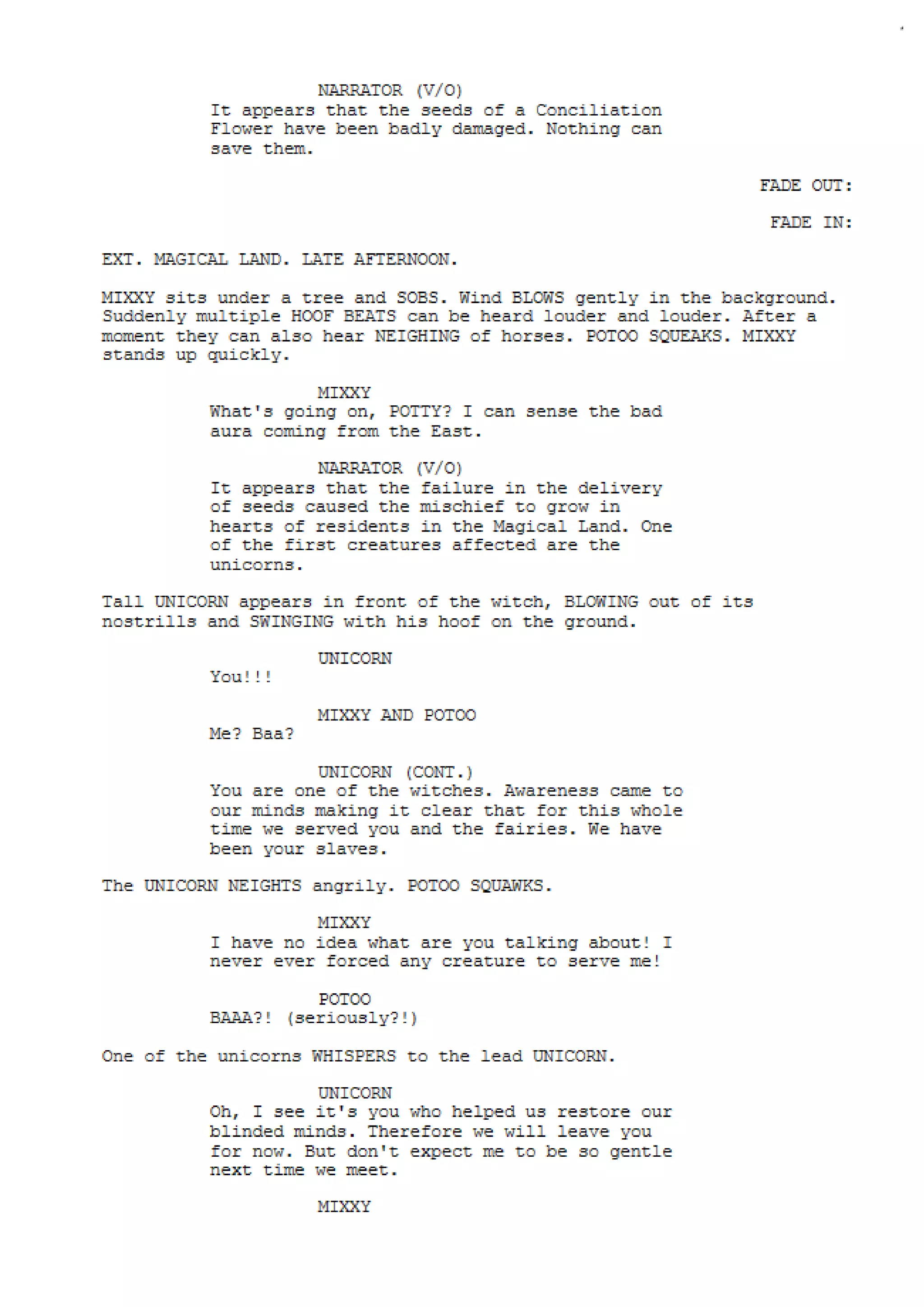 PK unicorn slayer audio script | DOCX
