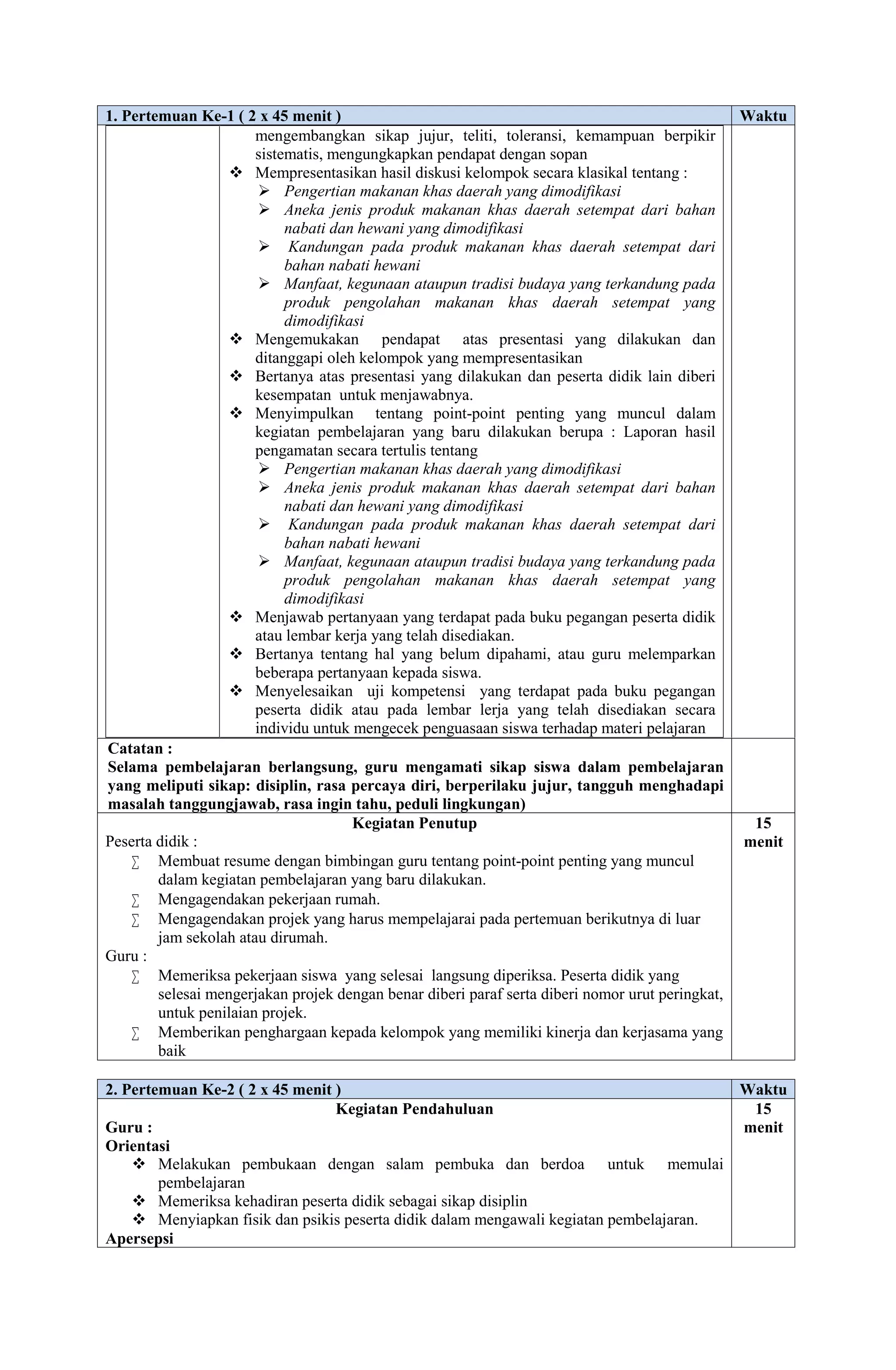RPP SMA PKWU - Aspek Pengolahan Kelas XII | PDF