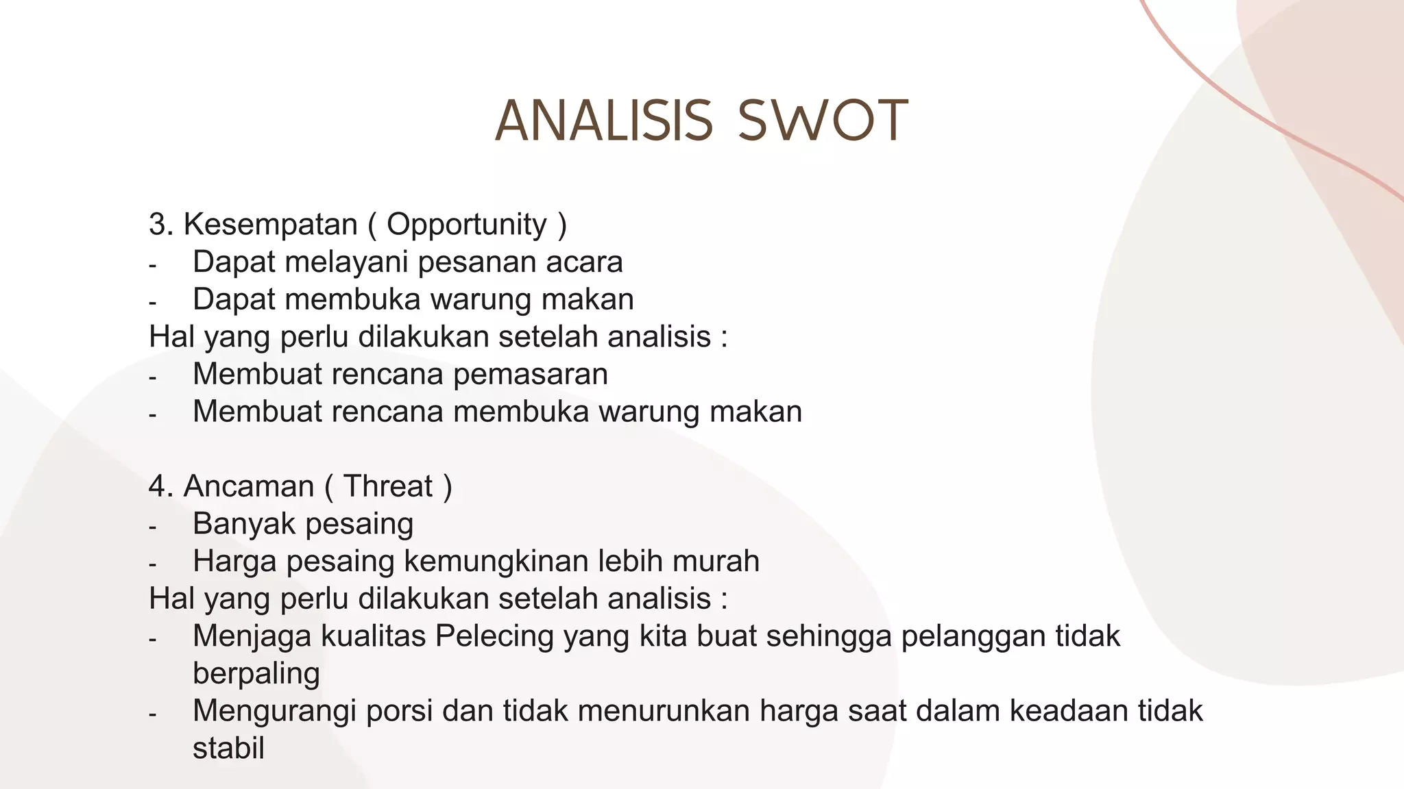 PKWU analisis swot Pelecing kangkung.pptx