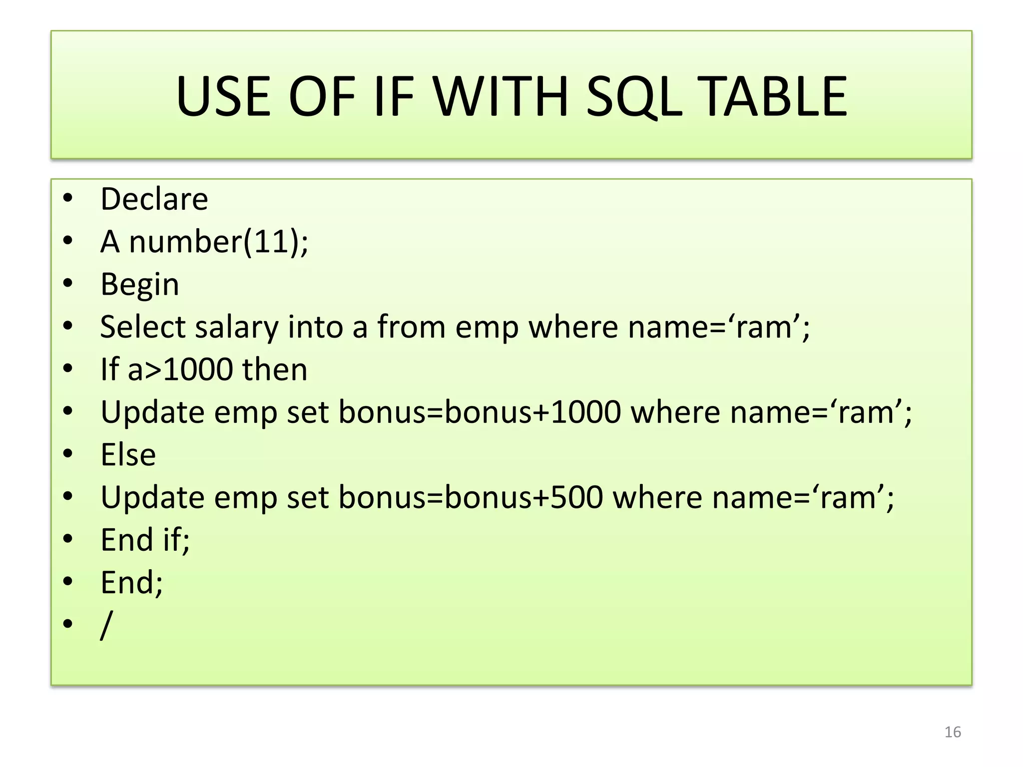 ORACLE PL SQL FOR BEGINNERS | PPTX