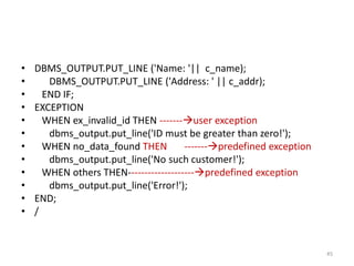 ORACLE PL SQL FOR BEGINNERS | PPTX