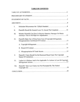 Subin Associates New York Defendants Pl. Memorndum of Law | PDF