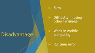 Python Programming language | PPT