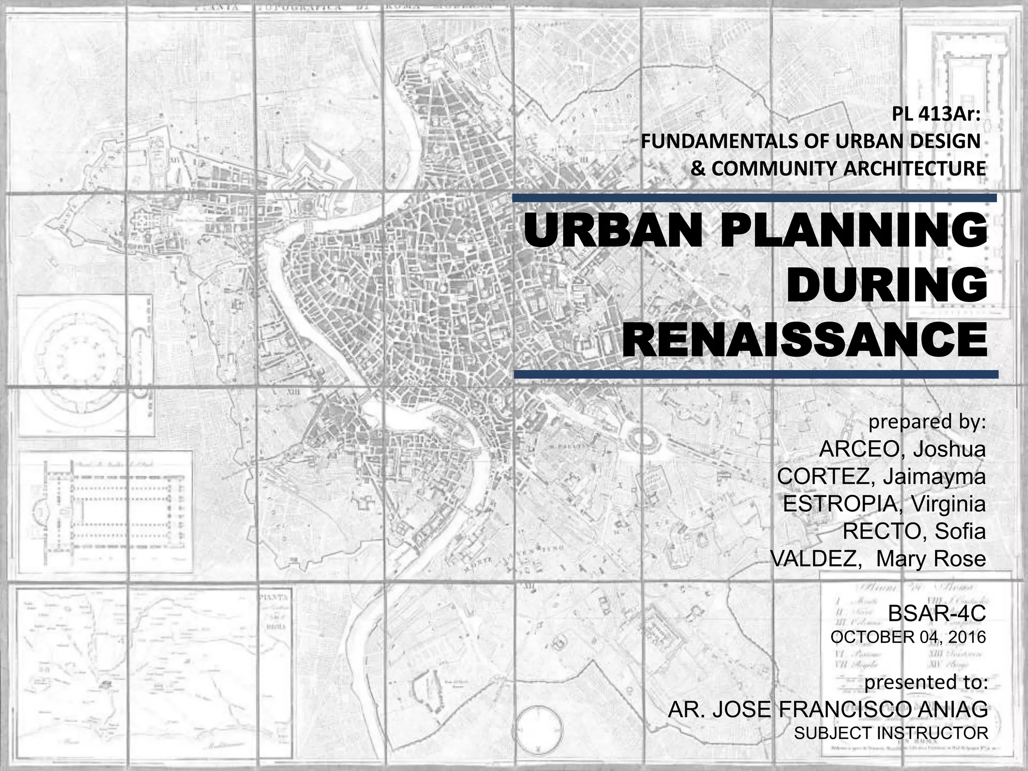 Urban Planning during Renaissance Period | PPTX