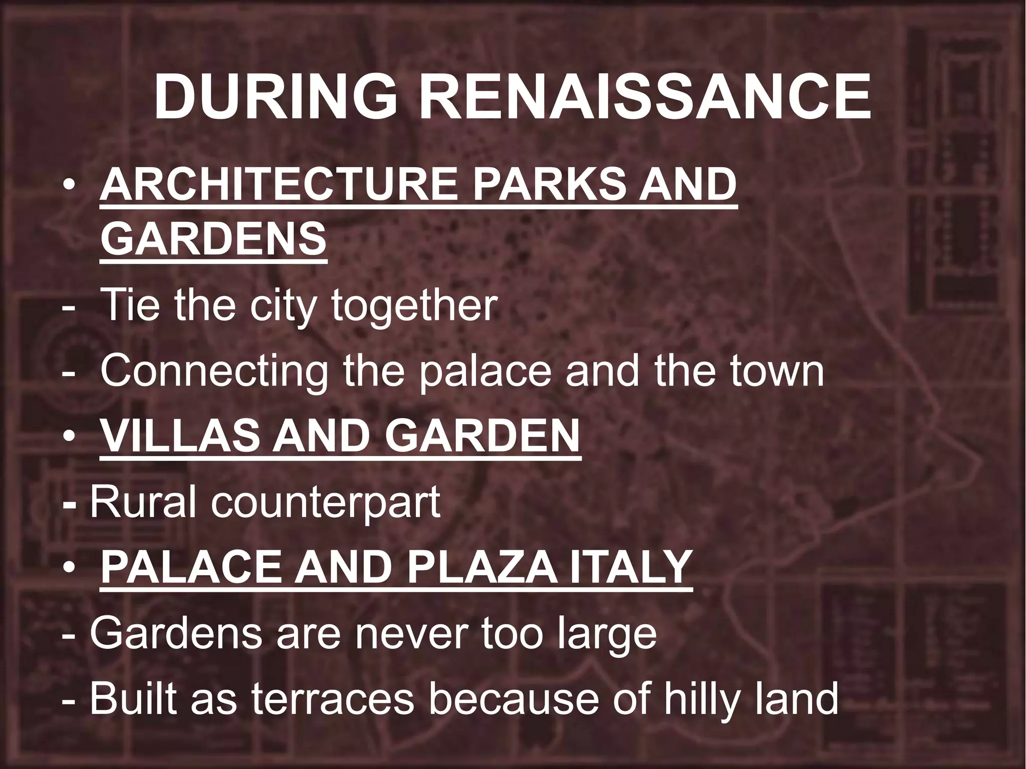 Urban Planning during Renaissance Period | PPTX