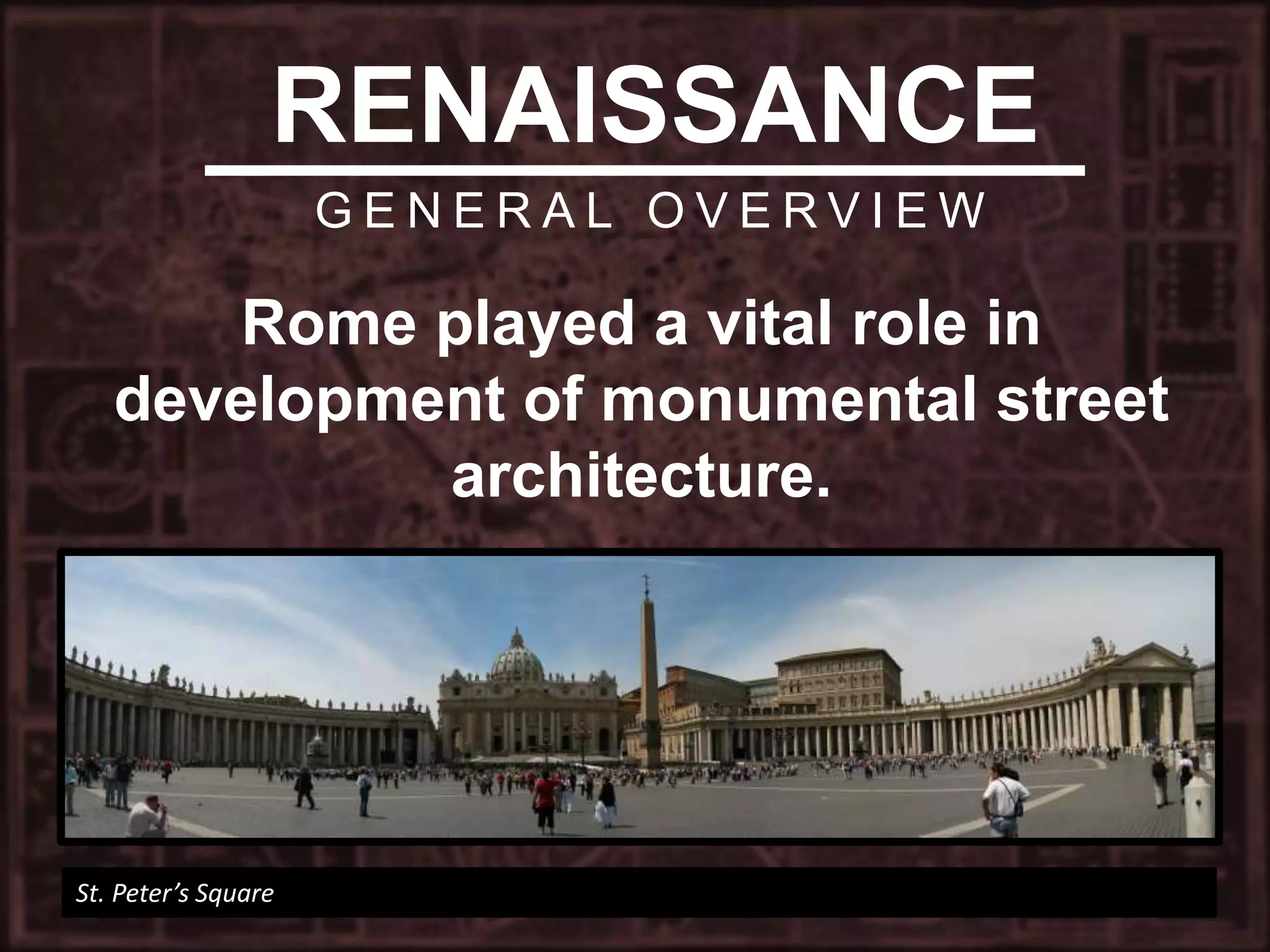 Urban Planning during Renaissance Period | PPTX