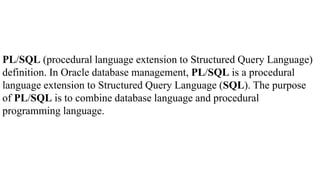 PL-SQL DIFFERENT PROGRAMS | PPT