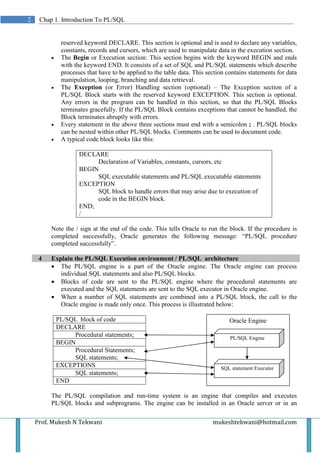 Pl sql-ch1 | PDF
