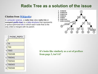 PL/SQL and radix tree structure | PPT