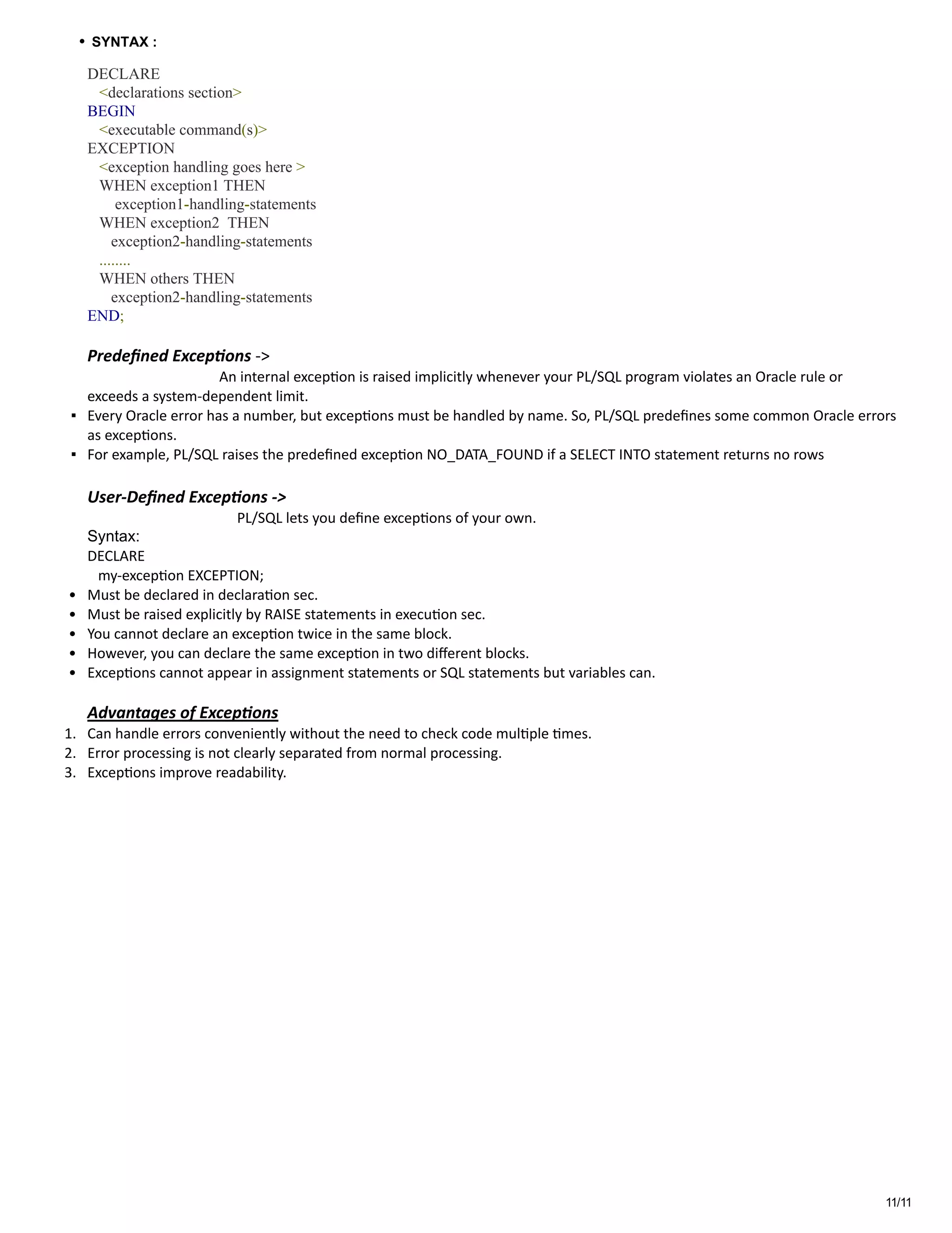 PL-SQL, Cursors & Triggers | PDF