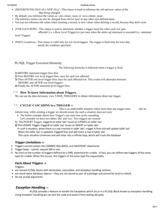 PL-SQL, Cursors & Triggers | PDF