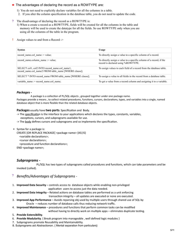 PL-SQL, Cursors & Triggers | PDF