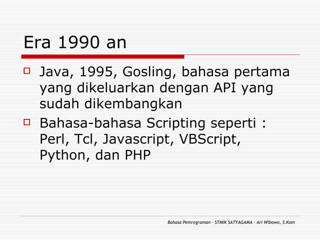 Bahasa Pemrograman - Part 2 | PPT