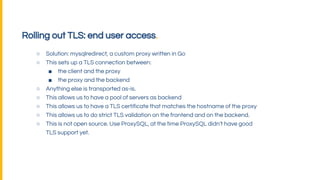 Large Scale Deployment of SSL/TLS For MySQL | PPT