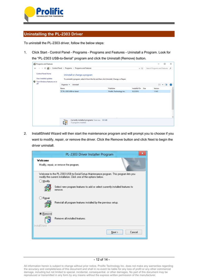 Pl2303 windows driver manual v1.23.0 | PDF | Operating Systems ...