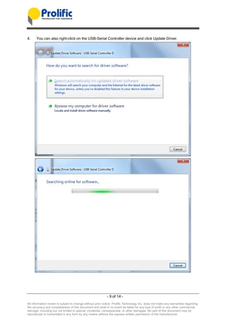 Pl2303 Windows User Manual V1 : Pl2303 windows driver user manual v1 10 ...