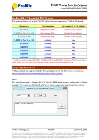 Microcontroladores PIC: Pl2303 windows driver user manual v1.16.0 | PDF