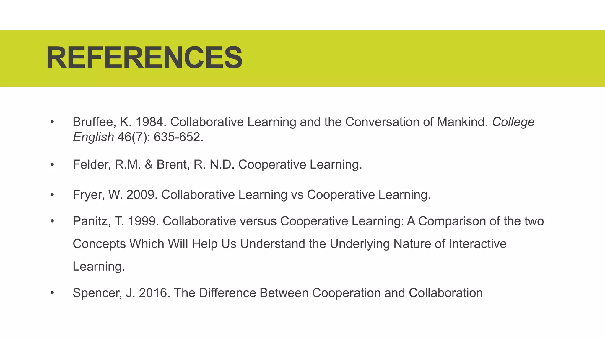 Pl2 co op vs collab learning | PPT