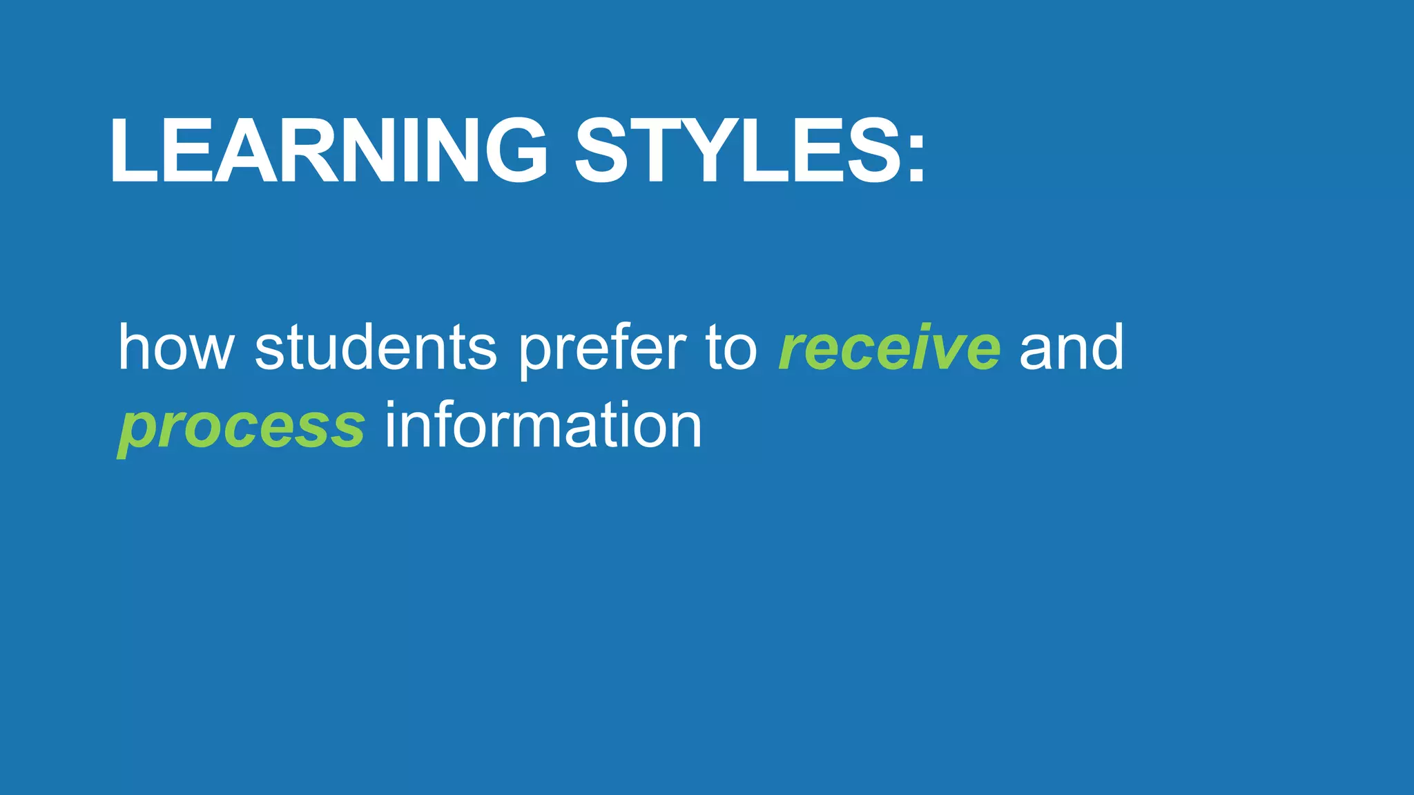 Pl2 learning styles | PPTX