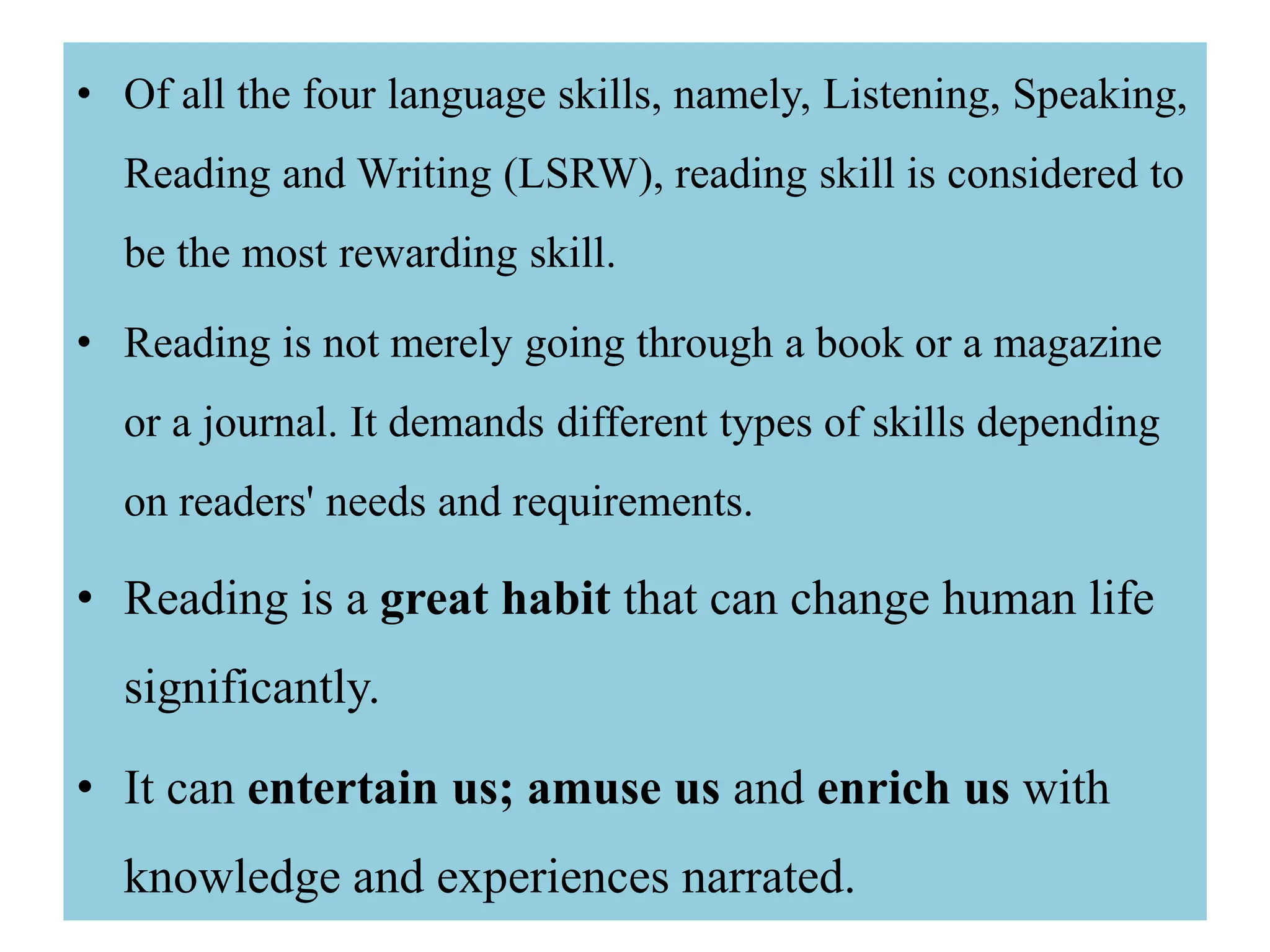 Introduction to Reading techniques to follow | PPT
