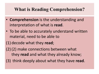Introduction to Reading techniques to follow | PPT