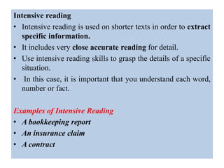 Introduction to Reading techniques to follow | PPT