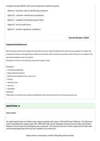 pl600 dumps exam free download for preparation | PDF