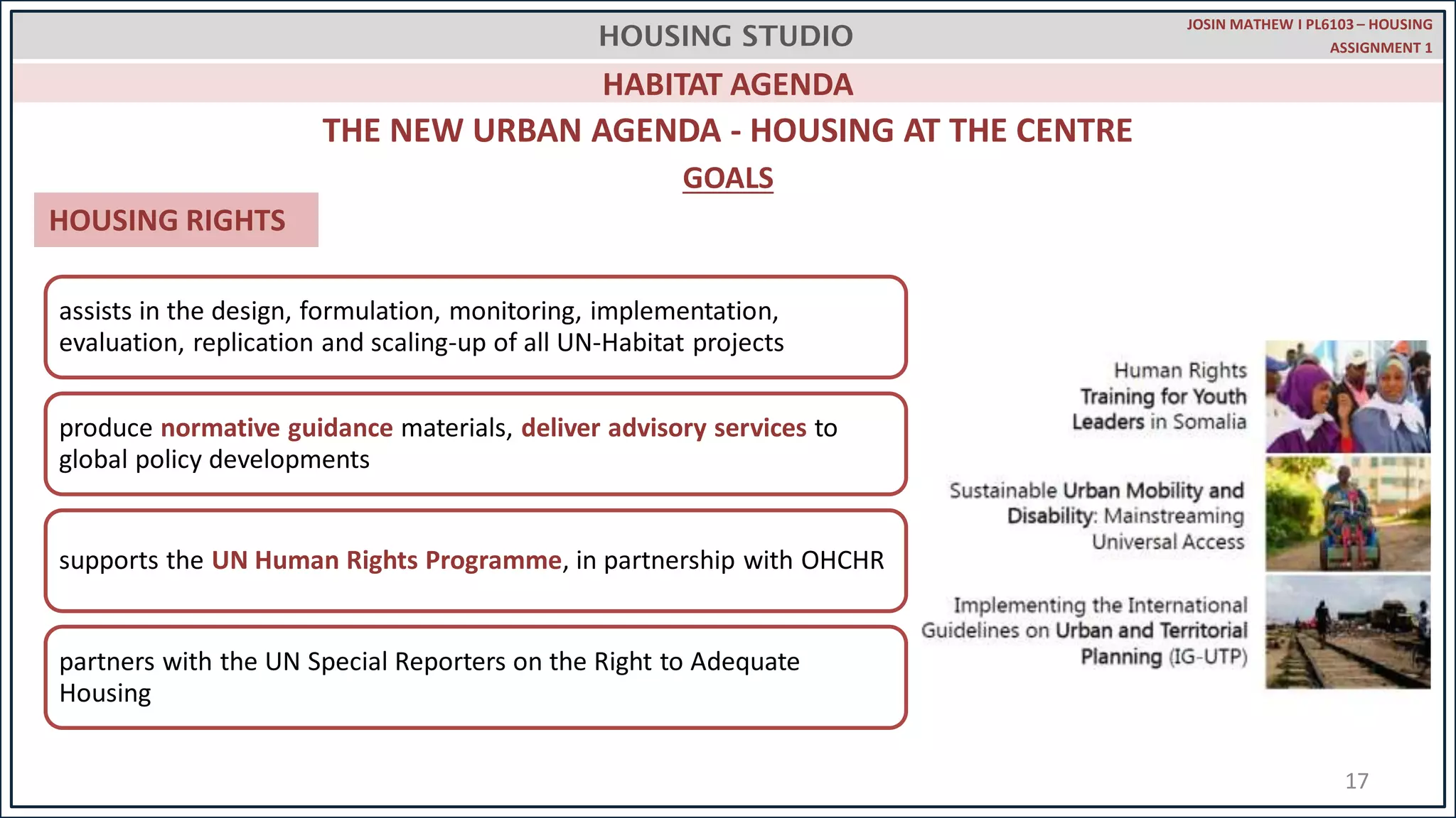 Housing - habitat agenda , global housing challenges | PDF