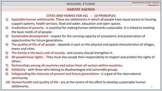 Housing - habitat agenda , global housing challenges | PDF