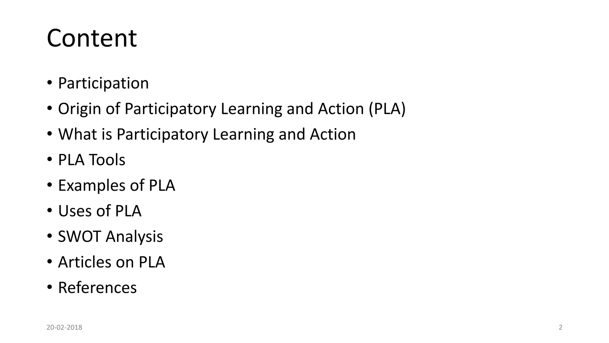Participatory learning and action | PPTX