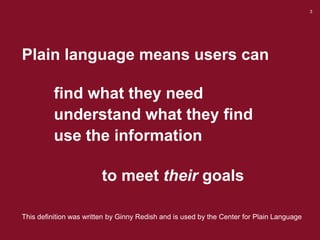 Plain Language: Accessibility for Content | PPTX