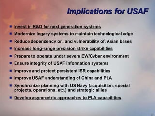 General Deptula on the Evolution of the PRC Airforce | PPT