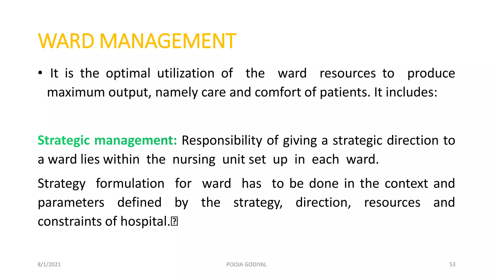 Planning & Organizing Hospital Units & Ancillary Services (CSSD ...