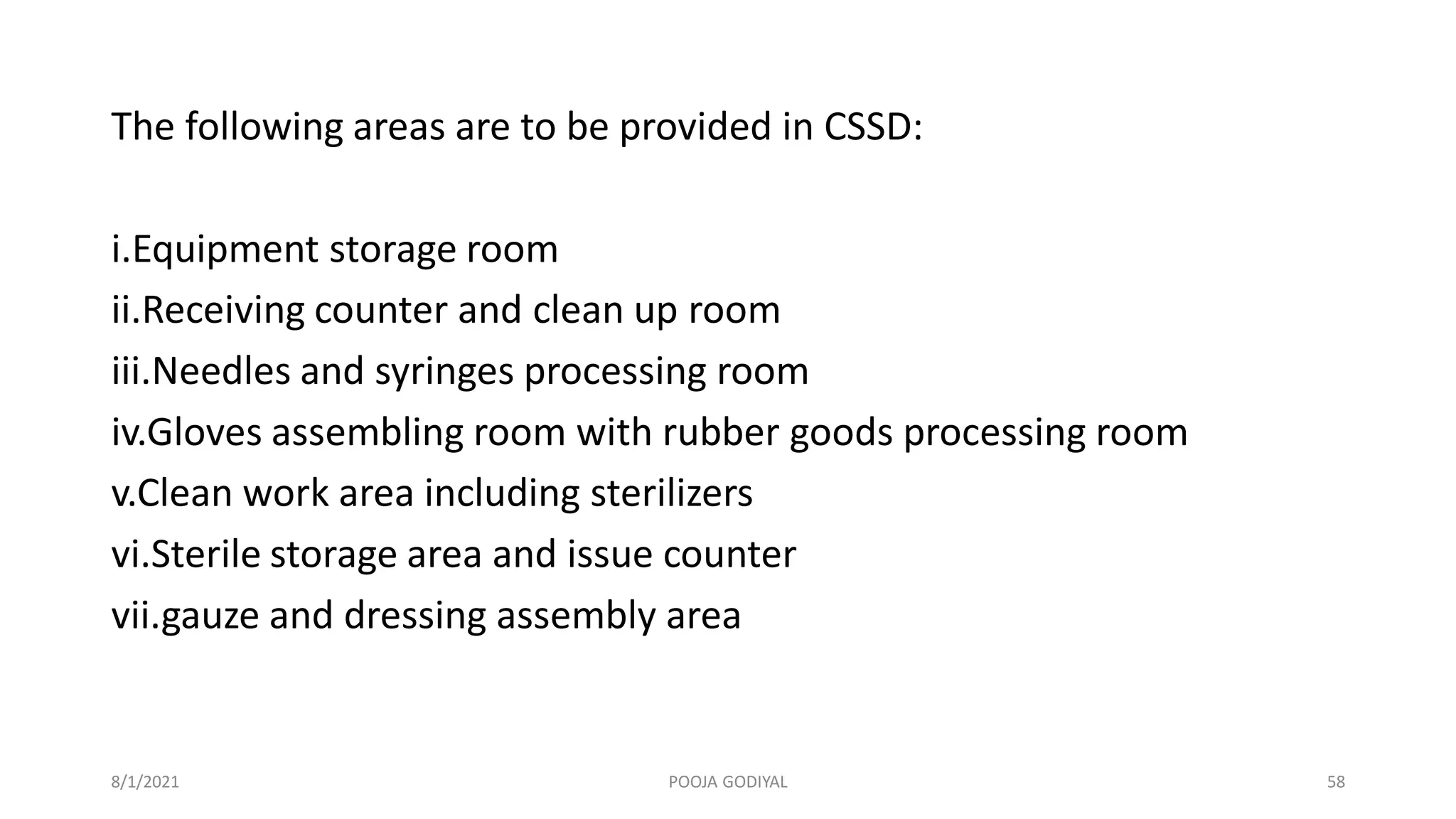 Planning & Organizing Hospital Units & Ancillary Services (CSSD ...