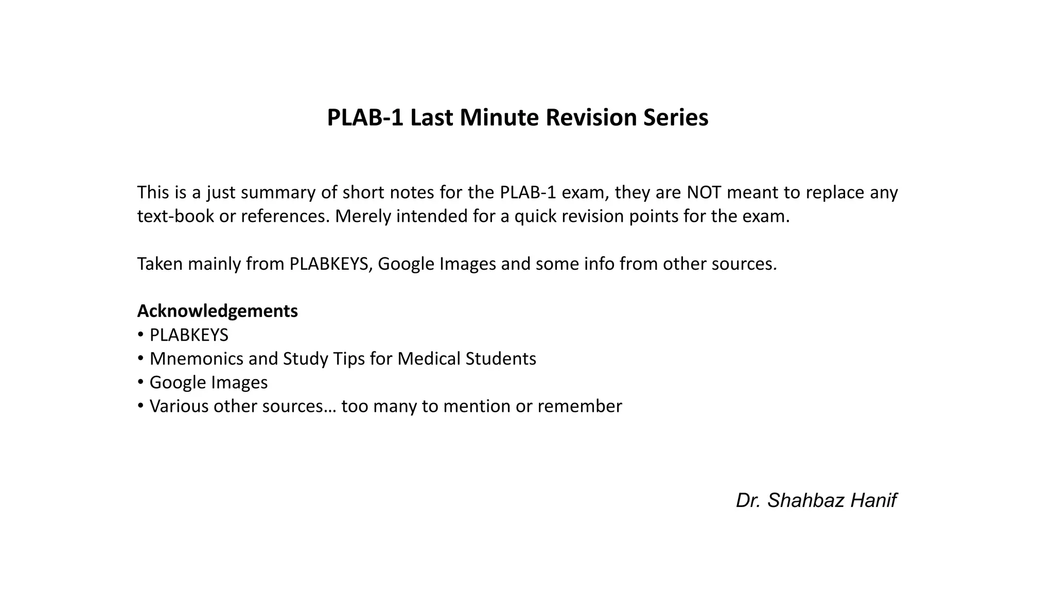 Plab1 - Mnemonics (Al-Hanif Foundation) | PDF
